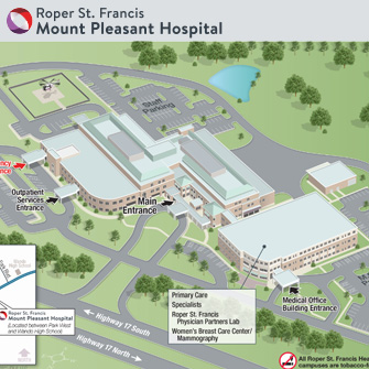 Directions and Parking for Roper St. Francis Mount Pleasant Hospital